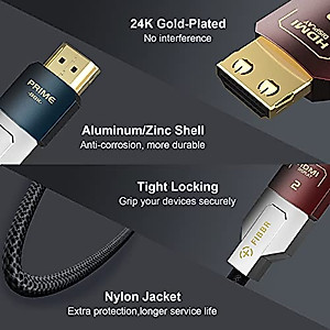 GeoHN.G 8K HDMI 2.1 Cable 1.5M/4.92ft, 48Gbps Fiber Optical Cable, 8K@60Hz 4K@120Hz, HDR10+, eARC, 3D, HDCP 2.2/2.3, Compatible with Monitor DVD TV Game Console Laptop