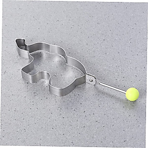 DECHOUS Fritter Mold Fried Egg Molds Stainless Steel Cooking Tools Elephant Shaped Egg Mold Pancakes Eggs Pancake Ring Mold Egg Shaper Stainless Steel Egg Form Egg Frying Mold Heart-shaped