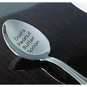 Dad's Peanut Butter Engraved Stainless Steel Spoon Token Of Love Gifts For Dad On Father's Day Birthday Anniversary Special Occasion From Son Or Daughter