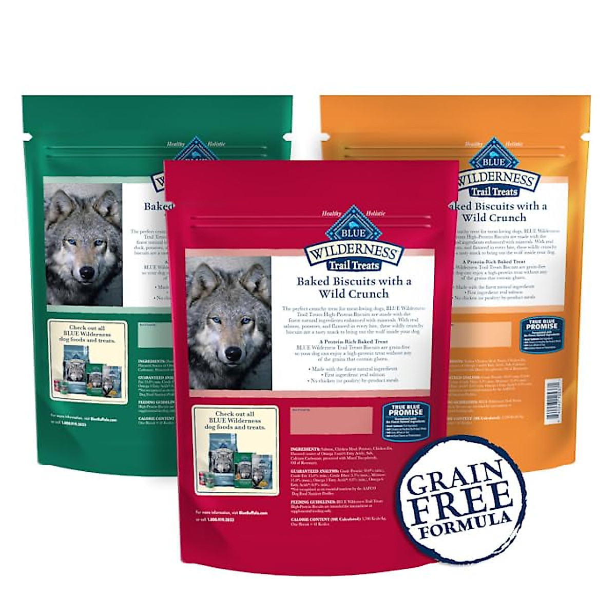 Blue Buffalo Wilderness Variety Pack Dog Treats Made with Natural Ingredients Duck Turkey & Salmon