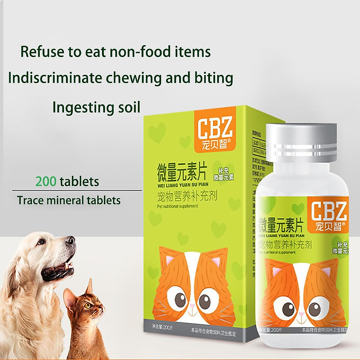 Trace Elements Tablets for Dogs, Effective Against Coprophagia and Unwanted Eating Habits