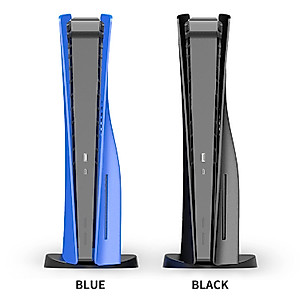 IQIKU PS5 Plates for Disc Edition, PS5 Cover, Hard Shock Resistant PS5 Shell (Black)