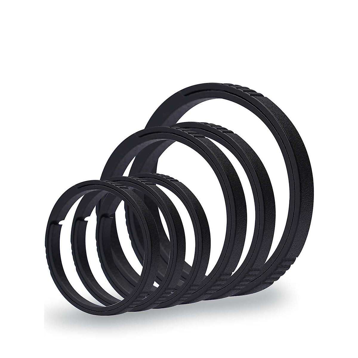 TIKIDESIGN Titanium Key Rings for Keychains, Quick Release Side Pushing Key Chain Rings Kit, Titanium Key Rings for Men Home Car Keys (Black-1L+2M+3S)