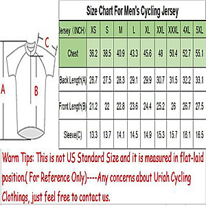 Uriah Men's Cycling Jersey Short Sleeve Reflective with Rear Zippered Bag Skull Bike Size XL
