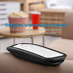 [2 Pack] Silicone Cover for PS5 Remote Control, Protective Skin for Sony PS5 Media Remote, with Hand Strap, Shockproof, Anti-Slip, Skin-Friendly - Black/White