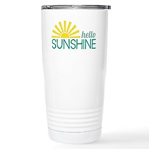 CafePress Hello Sunshine Travel Mug 20 oz. Insulated Stainless Steel Coffee Tumbler