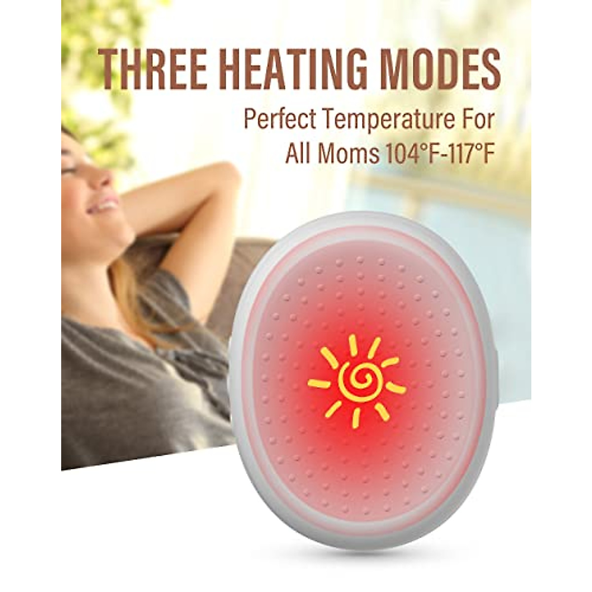 KIDIRA 2-in-1 Warming Lactation Massager, Soft Breast Massager for Breastfeeding, Nursing, Pumping, Breast Warmers with Heat & Vibration for Clogged Ducts, Mastitis, Engorgement, Improve Milk Flow