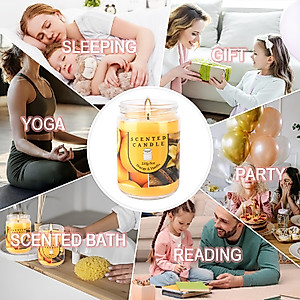 Pack of 2 Orange & Vanilla Odor Elimination Scented Candles Gift Set for Women, Soy Wax Aromatherapy Candles for Home