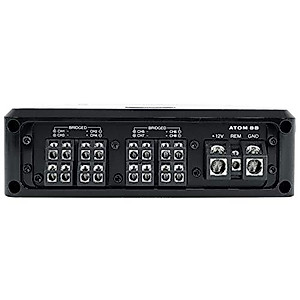 Rockville ATOM 8B 8 Channel 3500 Watt Marine/Boat Amplifier Bundle with Rockville RWK42 4 Gauge 4 Chan Car Amp Wiring Installation Wire Kit & Rockville RTR172 17 Foot RCA Cable Split Pin (3 Items)