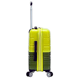 Rockland Melbourne Hardside Expandable Spinner Wheel Luggage, Two Tone Green, Carry-On 20-Inch