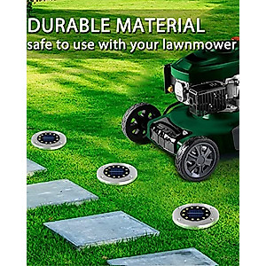 Coroor Solar Ground Lights, 12 LED Waterproof Garden Lights Outdoor Bright In-Ground, Solar Disk Lights Outdoor Decorations for Pathway Yard Lawn Patio Walkway Pool(8 Packs White)