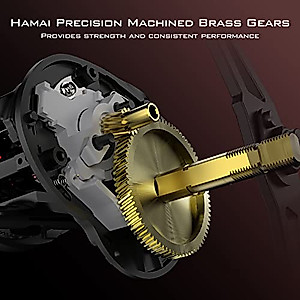 KastKing Brutus Baitcasting Fishing Reel, Graphite Frame, 7.2:1 Gear Ratio, 5+1 Shielded Stainless-Steel Ball Bearings,10 Button Magnetic Braking System, 17.6LB Carbon Fiber Drag, Left Hand