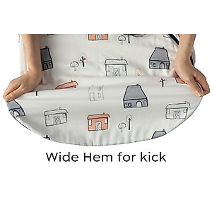 bc babycare Baby Sleep Sack 12-18M 100% Soft Organic Cotton Baby Sleeping Bag 2-Way Zipper Large Size and Space Confortable Sleeveless Wearable Blanket 29.4-33.4 Inch