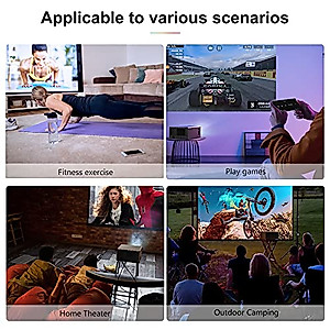 Projector, Projector with WiFi and Bluetooth XIDU 15000L Outdoor Projector 4K Support, Native 1080P Projector with 300" Display Home Theater Movie Projector, Compatible w/TV Stick/iOS/Android/Win/PS5