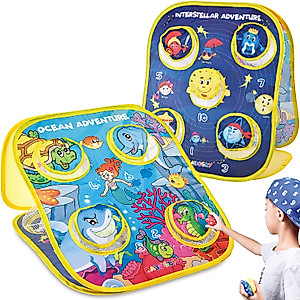 RaboSky Space Sea Theme Toy for Toddlers 1-3-5, Kids Activities Sport Outdoor Play Toys, 2 3 4 5 Year Old Boy Girl Birthday Gift, Backyard Park Bean Bag Toss Party Games
