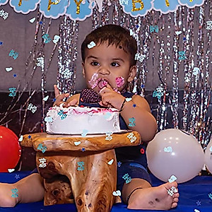 It's a Boy Table Sequins Blue Baby Footprint Star Table Confetti for Baby Shower Decorations Baby Birthday Party Supplies( 1.6 oz/45 g )