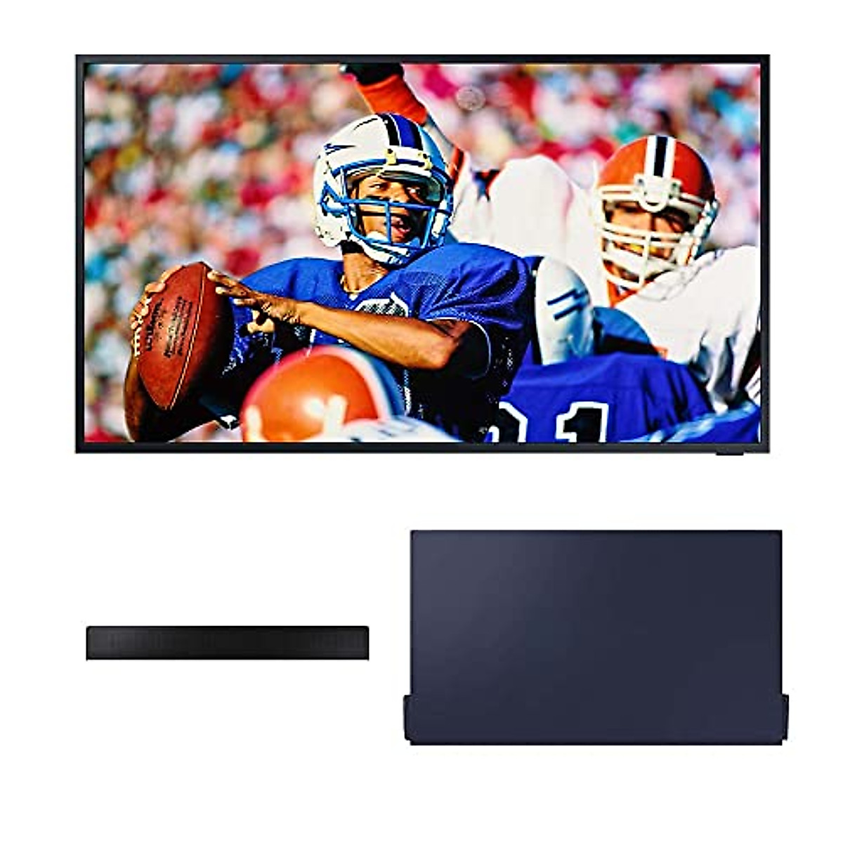 SAMSUNG QN75LST9TA 75" The Terrace 4K Full-Sun Outdoor QLED Smart TV with a HW-LST70T 3.0 Channel The Terrace Soundbar with Dolby 5.1 Ch and Dust Cover (2021)