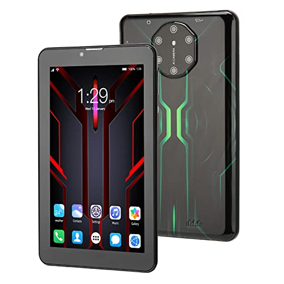 MAVIS LAVEN 7in Tablet, 1960x1080 IPS Kids Tablet MT6592 8 Cores CPU for Android 10 Green 100‑240V for Work (US Plug)