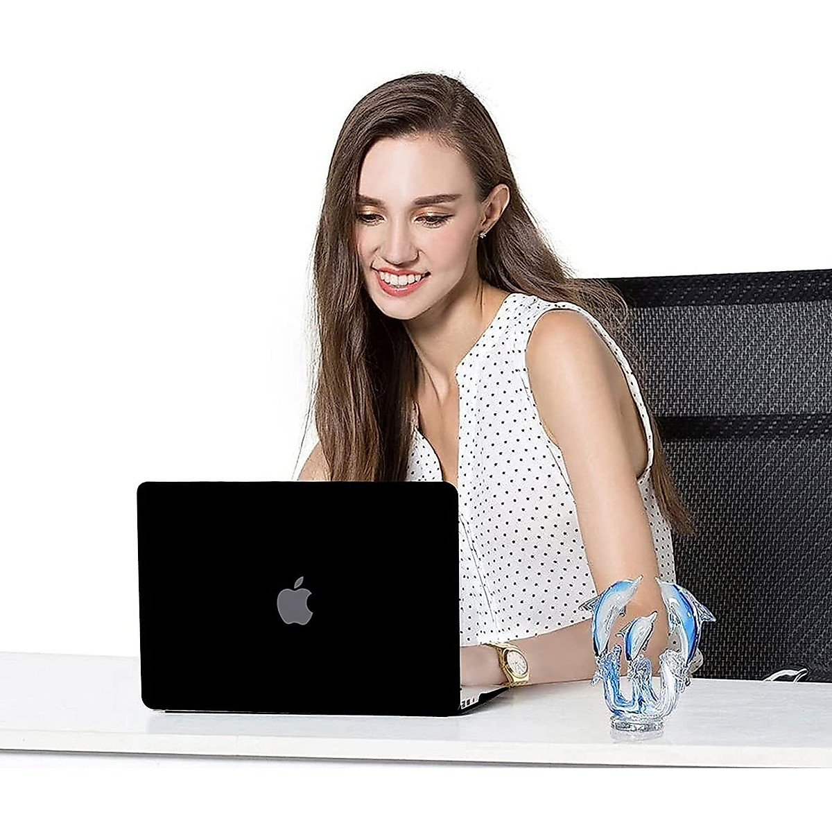 MOSISO Compatible with MacBook Air 13 inch Case (Models: A1369 & A1466, Older Version 2010-2017 Release), Protective Plastic Hard Shell Case & Keyboard Cover & Screen Protector, Black