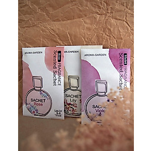 Aroma-Garden Scented Sachet, 12 Pack -Three Graces- Fragrance Sachets for Home, Closets, Drawers. Scented Sachet Bags Violet, Lily & Rose.