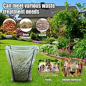 UKQRRTC Outdoor Trash Bag Holder Stand Heavy Duty Metal Garden Garbage Bag Support Frame Multi Use Portable Yard Leaf Bag Stand Easy to Assemble Trash Bag Holder Frame