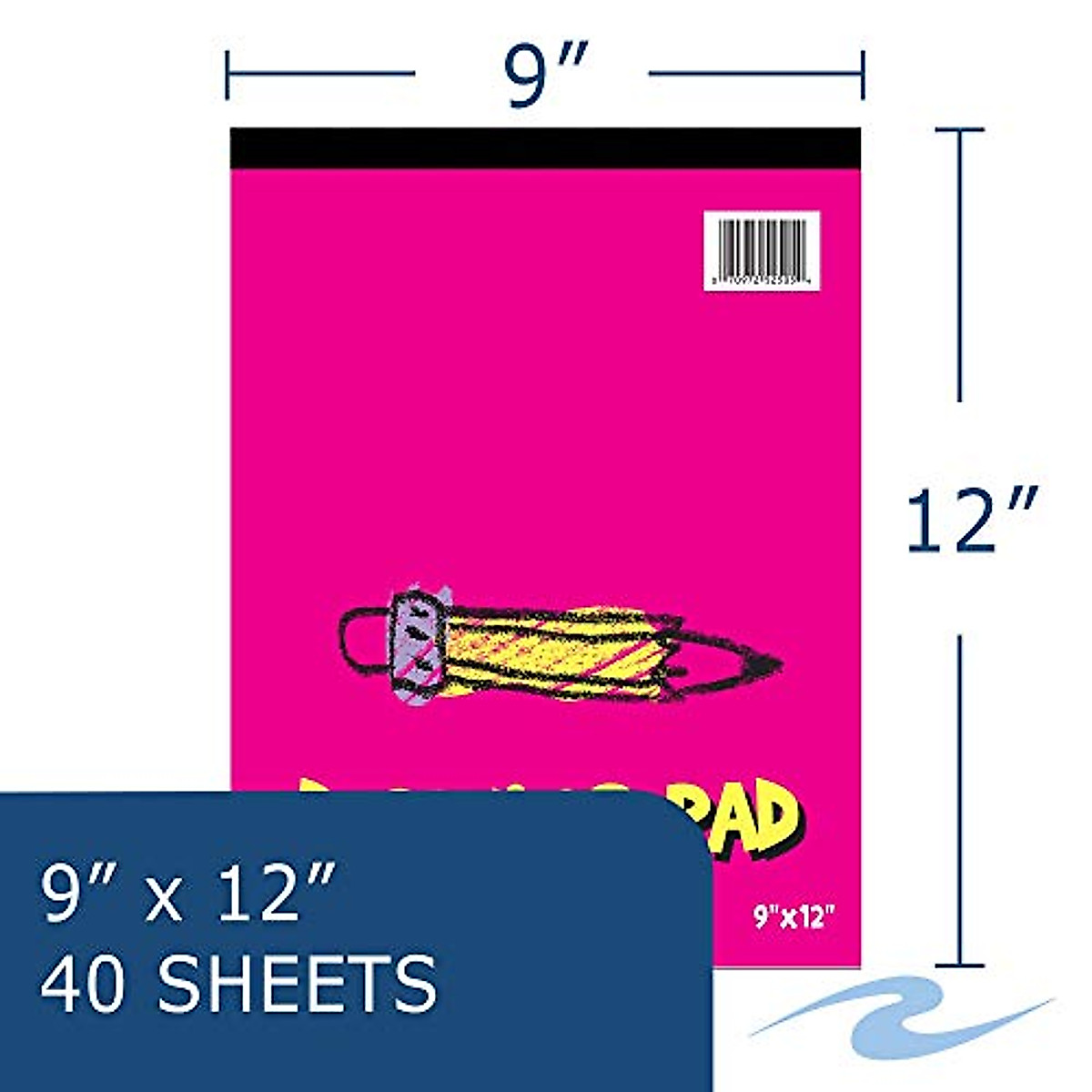 Roaring Spring Kid's Art Variety Pack, One Each - Doodle Pad, Drawing Pad, Sketch Book & Watercolor Pad, 4 Art Pads