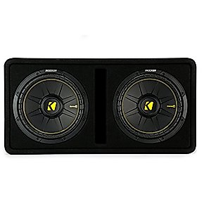 Kicker 44DCWC122 Dual CompC 12" Subwoofers in Vented Enclosure 2-Ohm