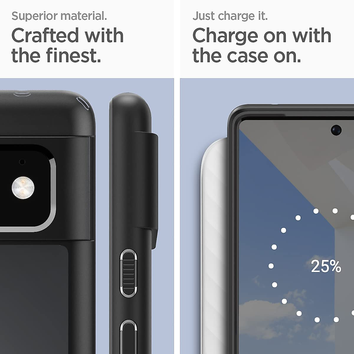 Spigen Ultra Hybrid Designed for Google Pixel 6 Case (2021) - Matte Black