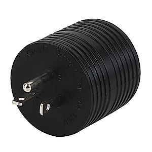 Nema 5-20P to TT-30R, Generator 20Amp to RV 30Amp Power Adapter, 5-20P Male to TT-30R Female, 20AMP 125V T-Blade Male to TT-30R RV Adapter