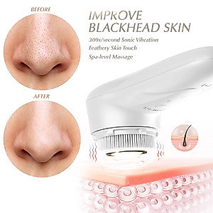 BONNIEFACE Sonic Facial Cleansing Brush for Deep and Through Facial Cleansing, Waterproof Face Scrubber and Ultimate Blackhead Remover for Daily Skin Care, Rechargeable and Gentle Face Exfoliator