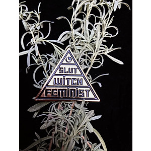 ADHD Witchery. Slut Witch Feminist Antique Brass Huge 2 Inch Pin Enamel Pin. Stamped with Sigil of Hecate On Back. Made For Witchy, Slutty, Freaks & Lovers. Wiccans, Pagans, Trans Witches, Queer Witches, Bi Witches, Intersectional Feminist Activists, Plea