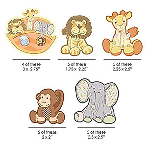 Noah's Ark Paper Straw Decor - Baby Shower or Birthday Party Striped Decorative Straws - Set of 24