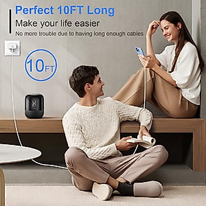 USB C to Lightning Cable 10 FT Compatible with iPhone, 2 Pack 10FT Long Type C Cable (White)