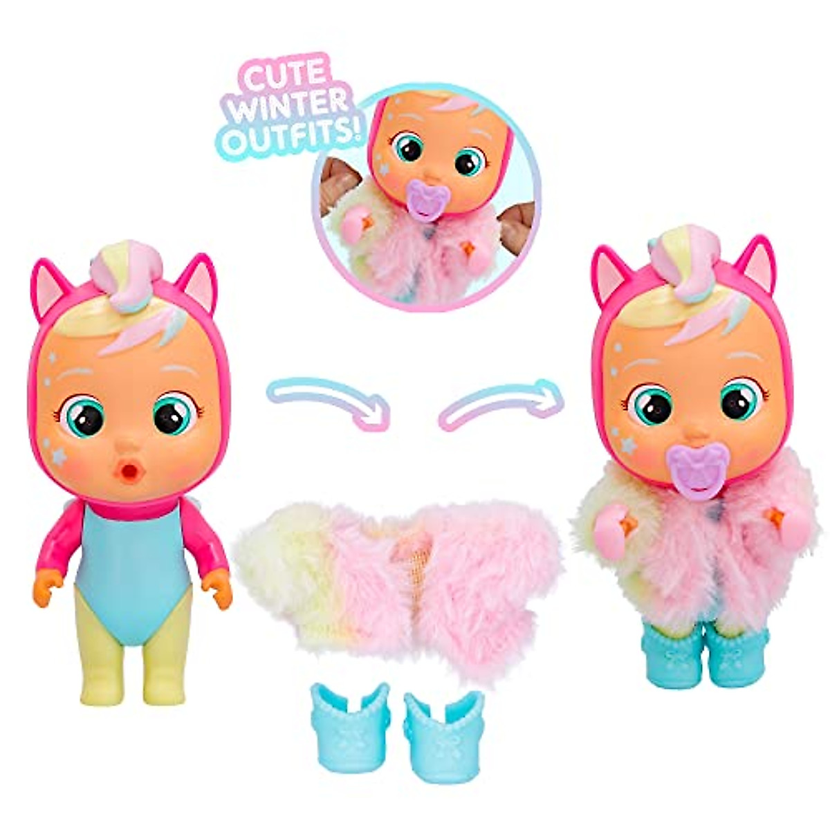 Cry Babies Magic Tears ICY World - Keep Me Warm Series | 8 Surprises, Accessories, Surprise Doll - Great Gift for Kids Ages 3+