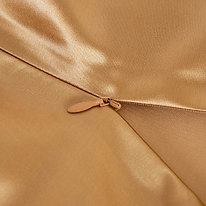 ALASKA BEAR Silk Pillowcase for Beauty Sleep, Pure Genuine 22 Momme Mulberry Silk Crepe Pillow Case Cover for Hair and Face Skin Health, King Size, 1pc (Gold, Gift Box Wrap)