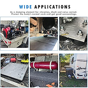 M10 Rubber Studs Shock Absorber Anti-Vibration Isolator Mounts, Rubber Cylindrical Vibration Isolation Mount, for Air Compressors, Garage Motor, Diesel Engines(with Non-Slip Nuts, 4 Pack Double Stud)