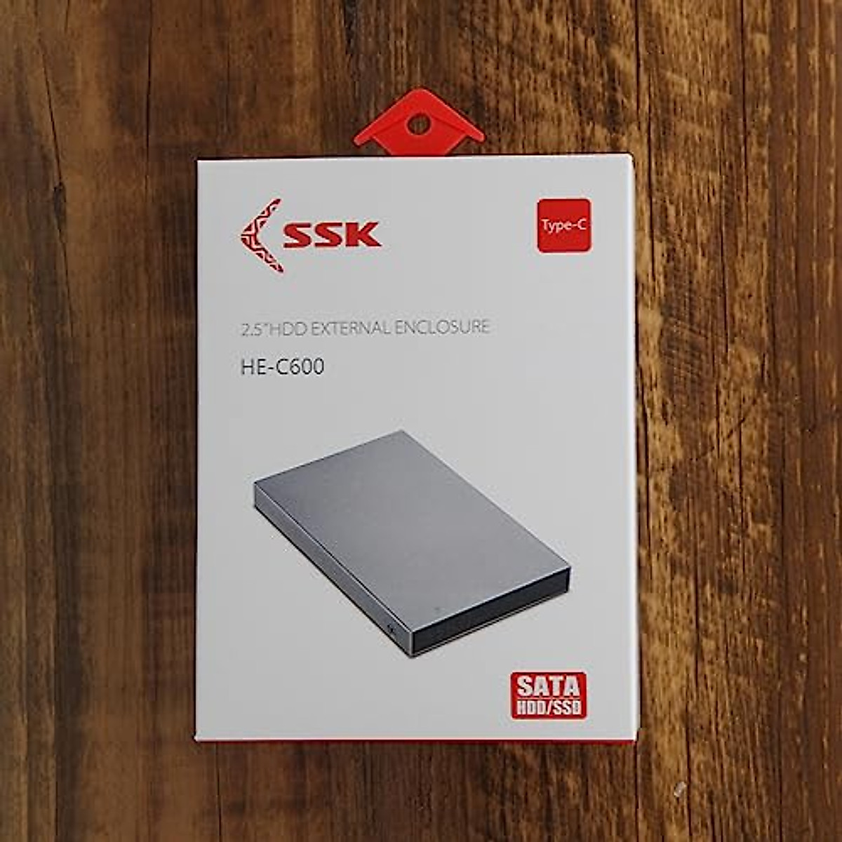 SSK Aluminum 2.5" Hard Drive Enclosure USB C 3.1 Gen 2(6Gbps) to SATA External HDD Case Adapter for 2.5 inch 7 9.5mm SATA III HDD SSD with UASP Compatible with WD Seagate PS4 Xbox