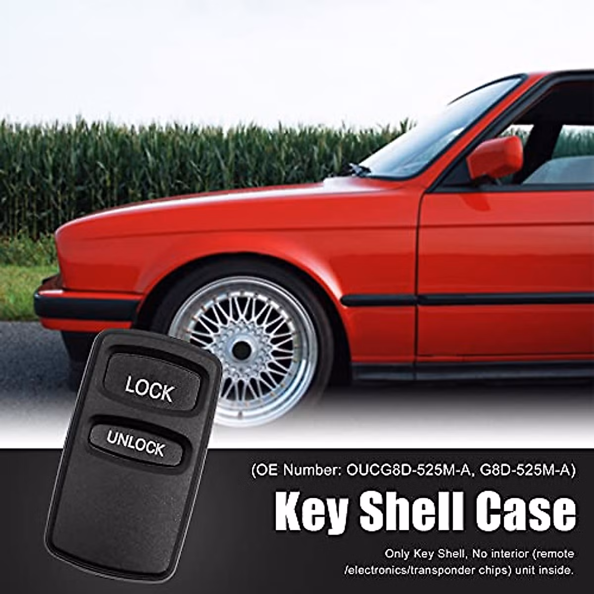 uxcell New 2 Buttons Key Shell Keyless Entry Remote Case Replacement MR587983 for Mitsubishi Gallant Lancer Pajero Triton