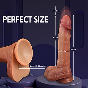 7.3in Realistic Dildo Penis Sex Toys for Beginners, Silicone G-spot Dildo Anal Prostate Toys with Suction Cup for Hands-Free Play, Flexible & Waterproof Adult Sex Toys for Women & Gay Men