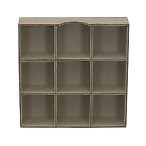 Household Essentials Brown 723-1 Deep 9 Section Drawer Organizer Box for Storage | 12 in x 12 in 3.13