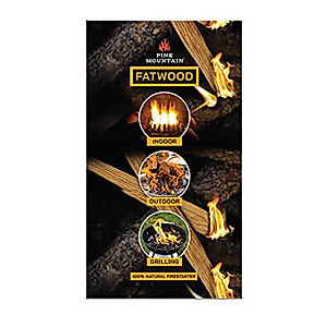 Pine Mountain StarterStikk 100% Natural Fatwood Firestarting Sticks, 5 Pound Natural Firestarting Wood Sticks for Campfire, Fireplace, Wood Stove, Fire Pit, Indoor and Outdoor Use
