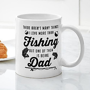 CafePress Love Fishing And Being Dad Ceramic Coffee Mug, Tea Cup 11 oz