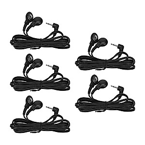 Kadimendium Electrode Wires Cable, Electrode Cable 2.5mm Elbow Black 5PCS for TENS