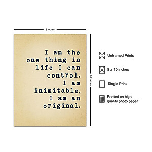 Control Quote - Inspirational Wall Art Room Decor - Motivational Home Decoration Poster Print for Bedroom, Office, Living Room - Gift for History Fans - 8x10