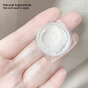 Faiteary White Pearl Chrome Nail Powder, Pearlescent White Nail Art Jewelry Glitter Powder Symphony Mermaid Pearl Neon Nail Powder, Fine and Shiny for Nail Art Decorations (White Pearl)