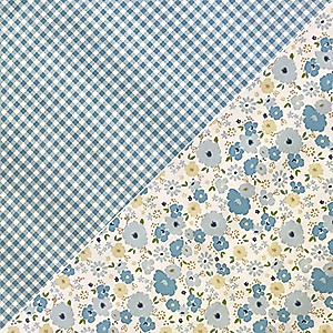 Mililanyo 8pcs 18x22inches (46x56cm) Cotton Fabric Floral Pre-Cut Quilt Squares Fat Quarters Fabric Bundles for Sewing & Quilting, Multicolor