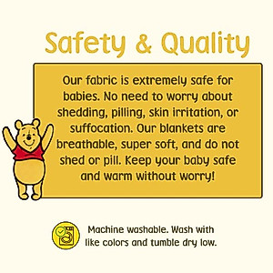 Disney 2-Pack Baby Blanket for Infants and Newborns, Plush Textured Fleece Winnie The Pooh Blanket, Perfect Unisex Gift for Toddlers