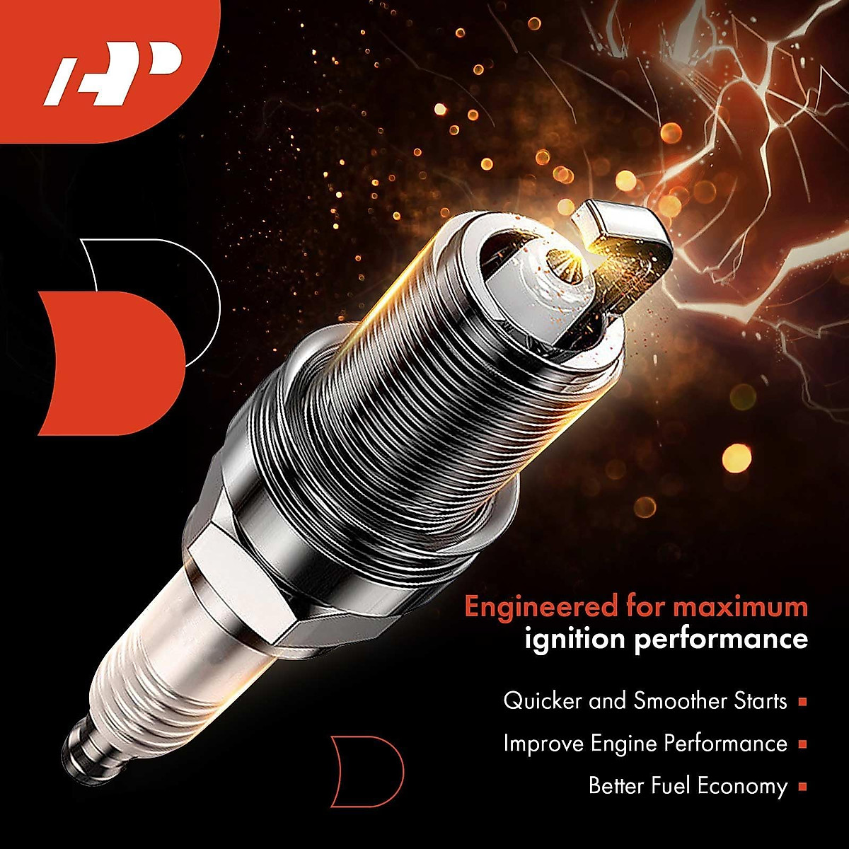 A-Premium Iridium Platinum Spark Plugs Compatible with Chevrolet Equinox 2018-2020, Malibu 2016-2020, Cruze 2016-2019 & GMC Terrain 2018-2020 & Buick Encore 2016-2019, 1.4L 1.5L 1.6L, Pack of 4