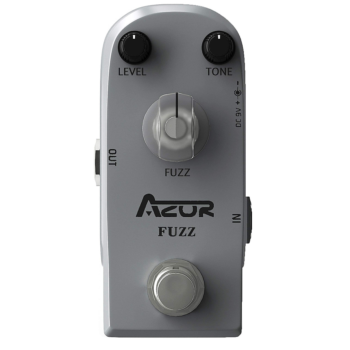 AZOR Pedal Power Adapter with Fuzz Mini Guitar Effect Pedal with Power Adapter True Bypass Aluminium-Alloy