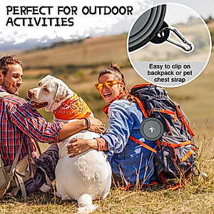 Collapsible Dog Bowls for Travel, 2-Pack Dog Portable Water Bowl for Dogs Cats Pet Foldable Feeding Watering Dish for Traveling Camping Walking with 2 Carabiners, BPA Free